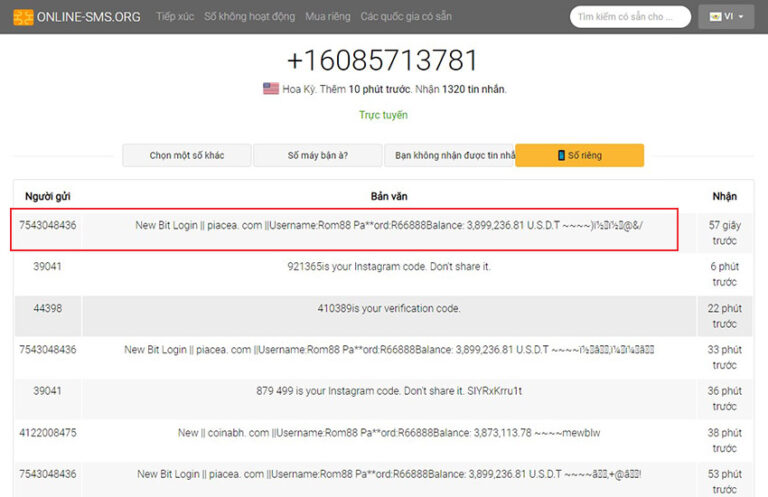 4 bước thuê số điện thoại Mỹ nhận code thành công 100%